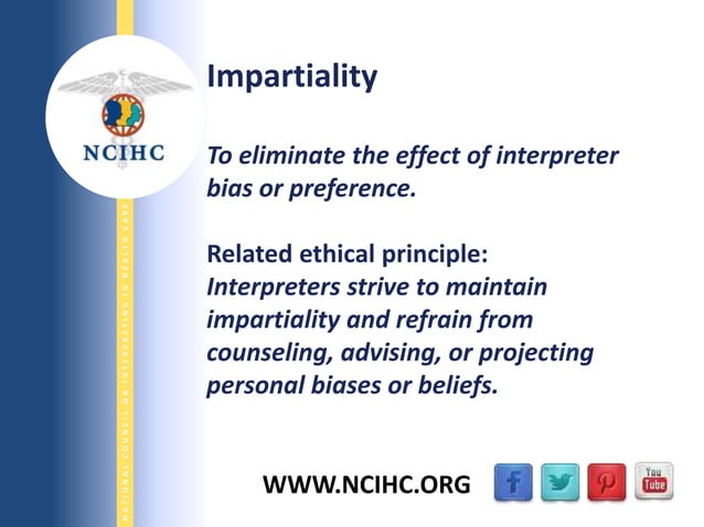 NCIHC National Standards of Practice for Healthcare Interpreters | PPTX