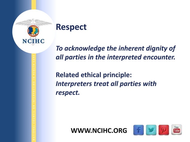 NCIHC National Standards of Practice for Healthcare Interpreters | PPTX