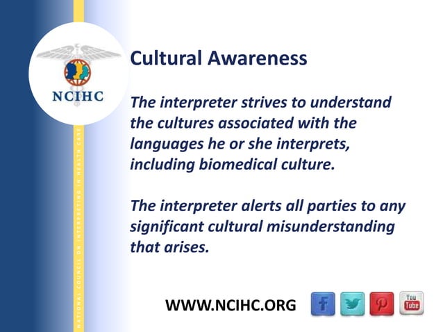 NCIHC National Standards of Practice for Healthcare Interpreters | PPTX