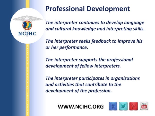 NCIHC National Standards of Practice for Healthcare Interpreters | PPTX