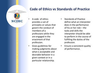 NCIHC National Standards of Practice for Healthcare Interpreters | PPTX
