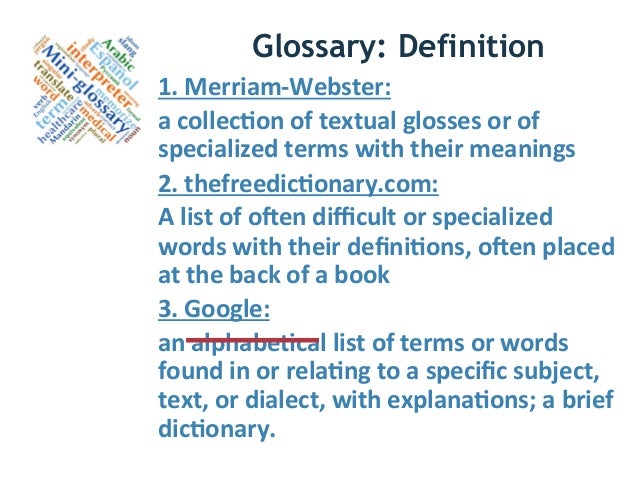 Gloss Up Glossaries! Expanding the Application of Glossaries in Inter…