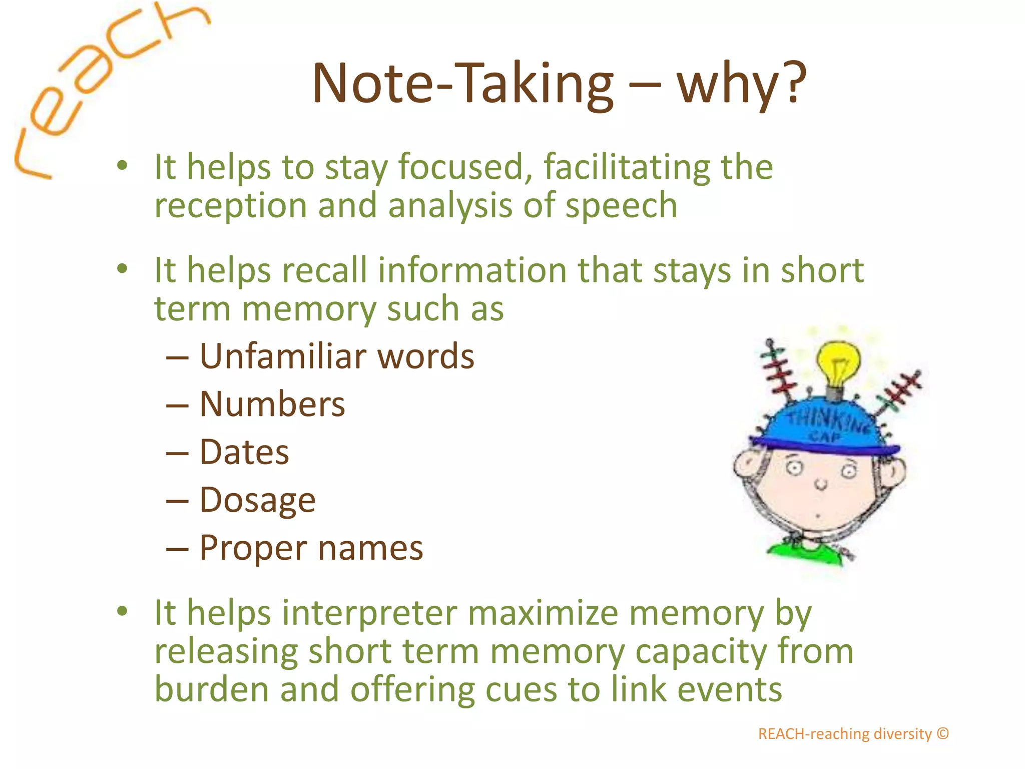 Baby Steps to Note-Taking for Consecutive Interpreting | PPTX