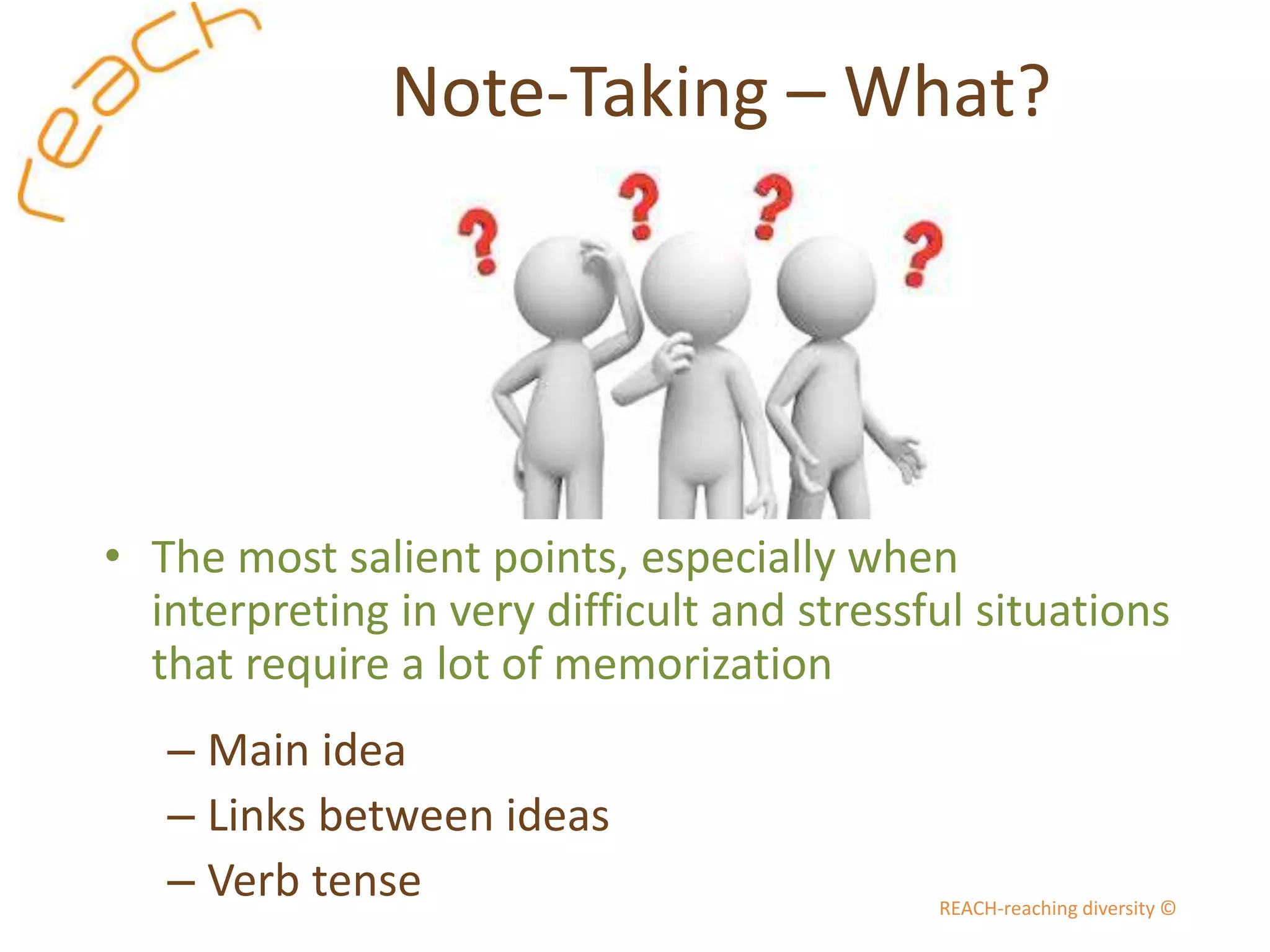 Baby Steps to Note-Taking for Consecutive Interpreting | PPTX