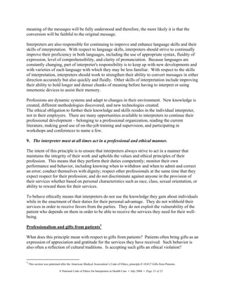 Ncihc national code of ethics | PDF