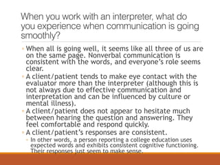 Interpreting for Fragile Patients in Mental Health Encounters: Training ...