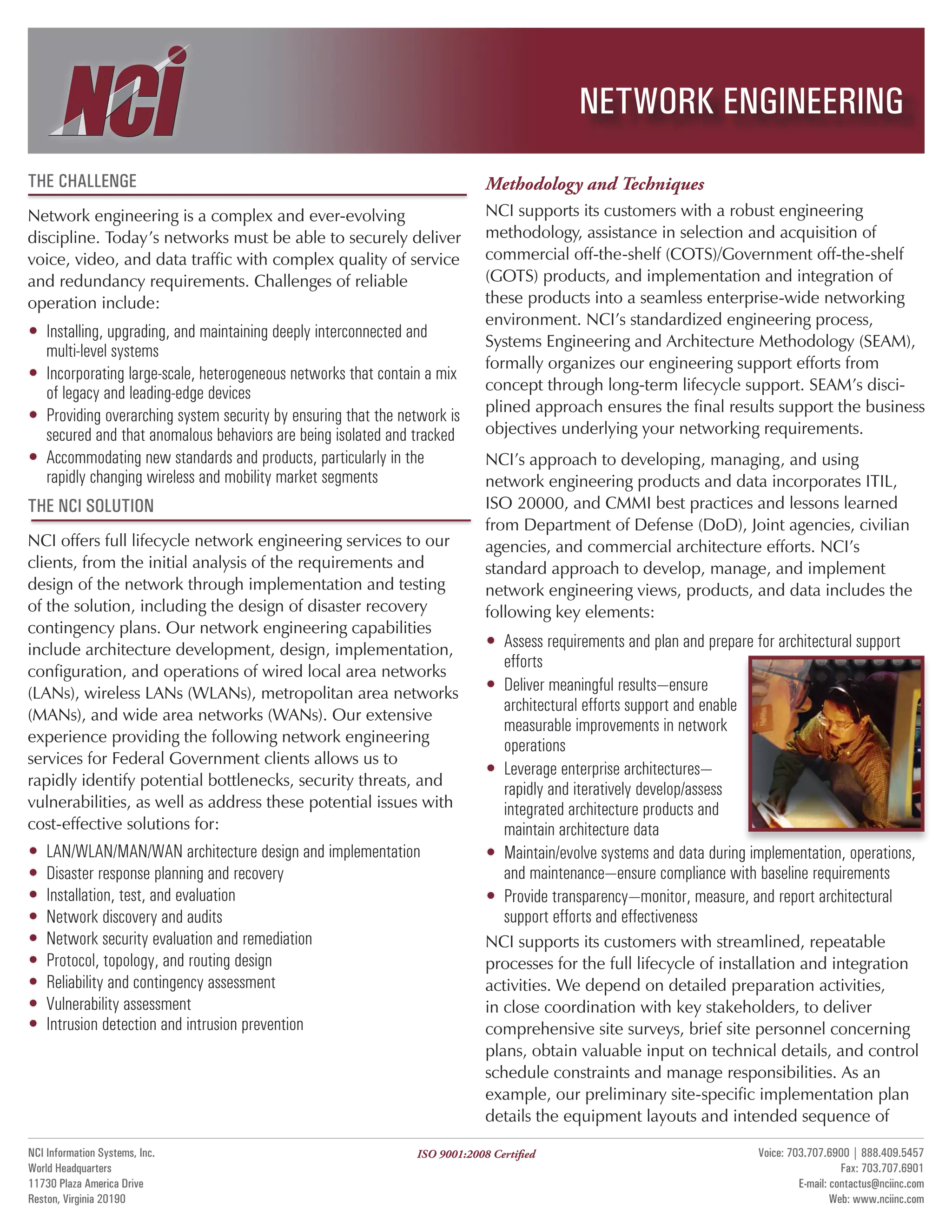 NCI Network Engineering | PDF