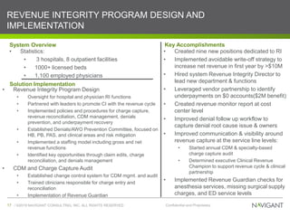 Navigant Revenue Integrity HFMA Presentation | PDF