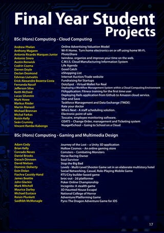 NCI School of Computing Project Showcase 2014 | PDF