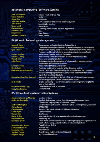 NCI School of Computing Project Showcase 2014 | PDF
