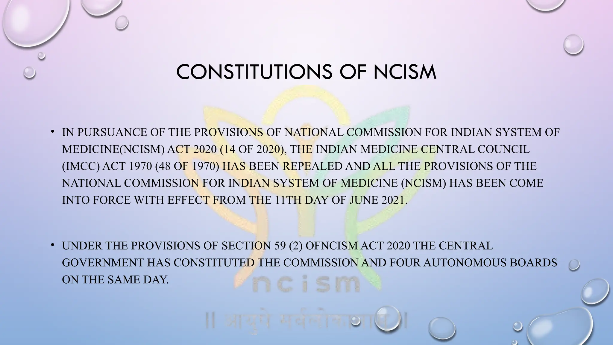 NCISM National Commission for Indian system of medicine.pptx