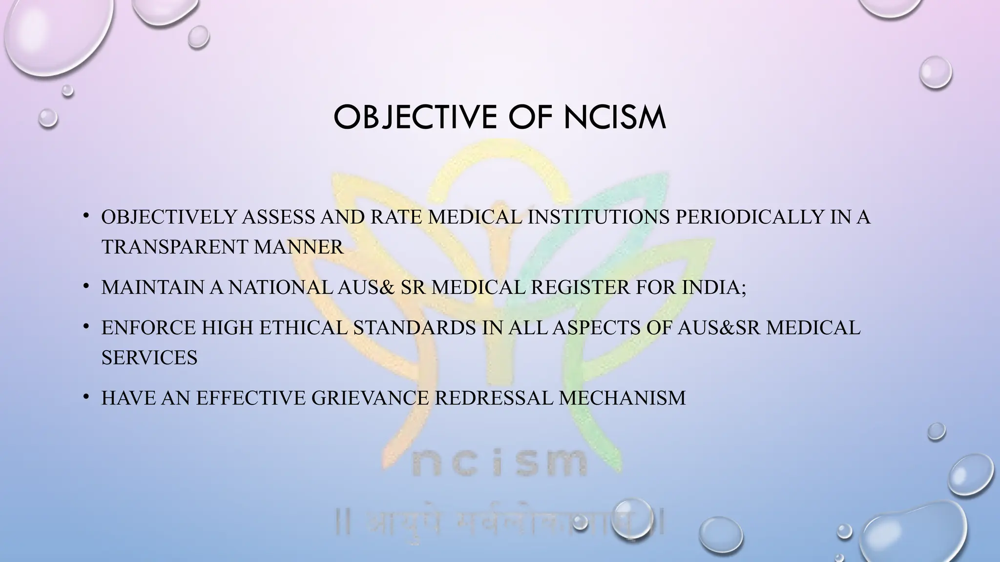 NCISM National Commission for Indian system of medicine.pptx