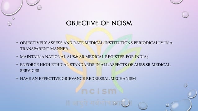 NCISM National Commission for Indian system of medicine.pptx