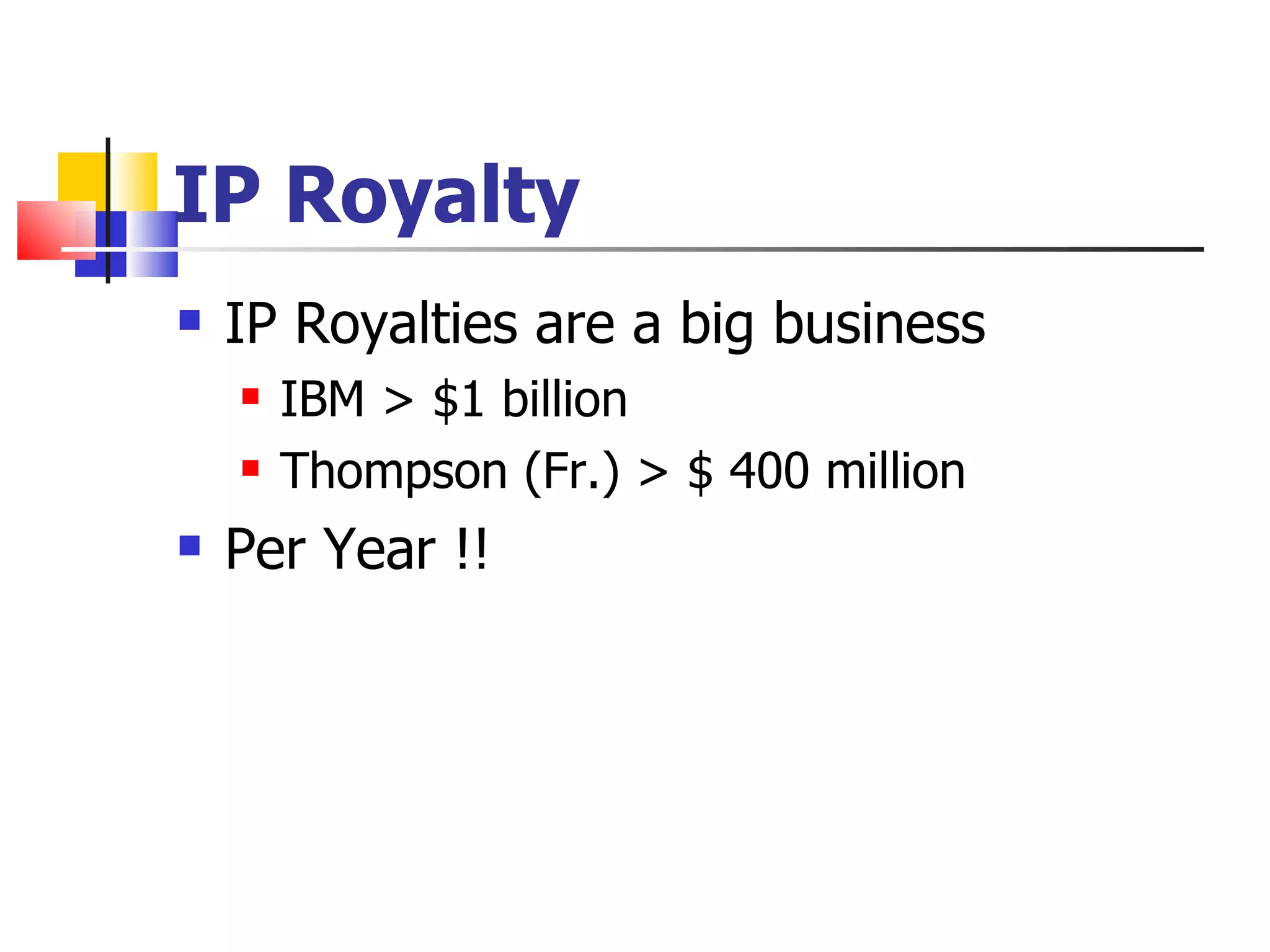 Introduction to Patents and IP Commercialization | PPT