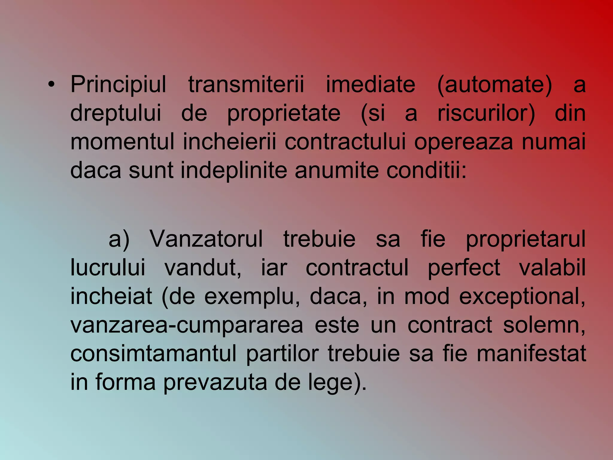Contractul de vanzare-cumparare | PPT