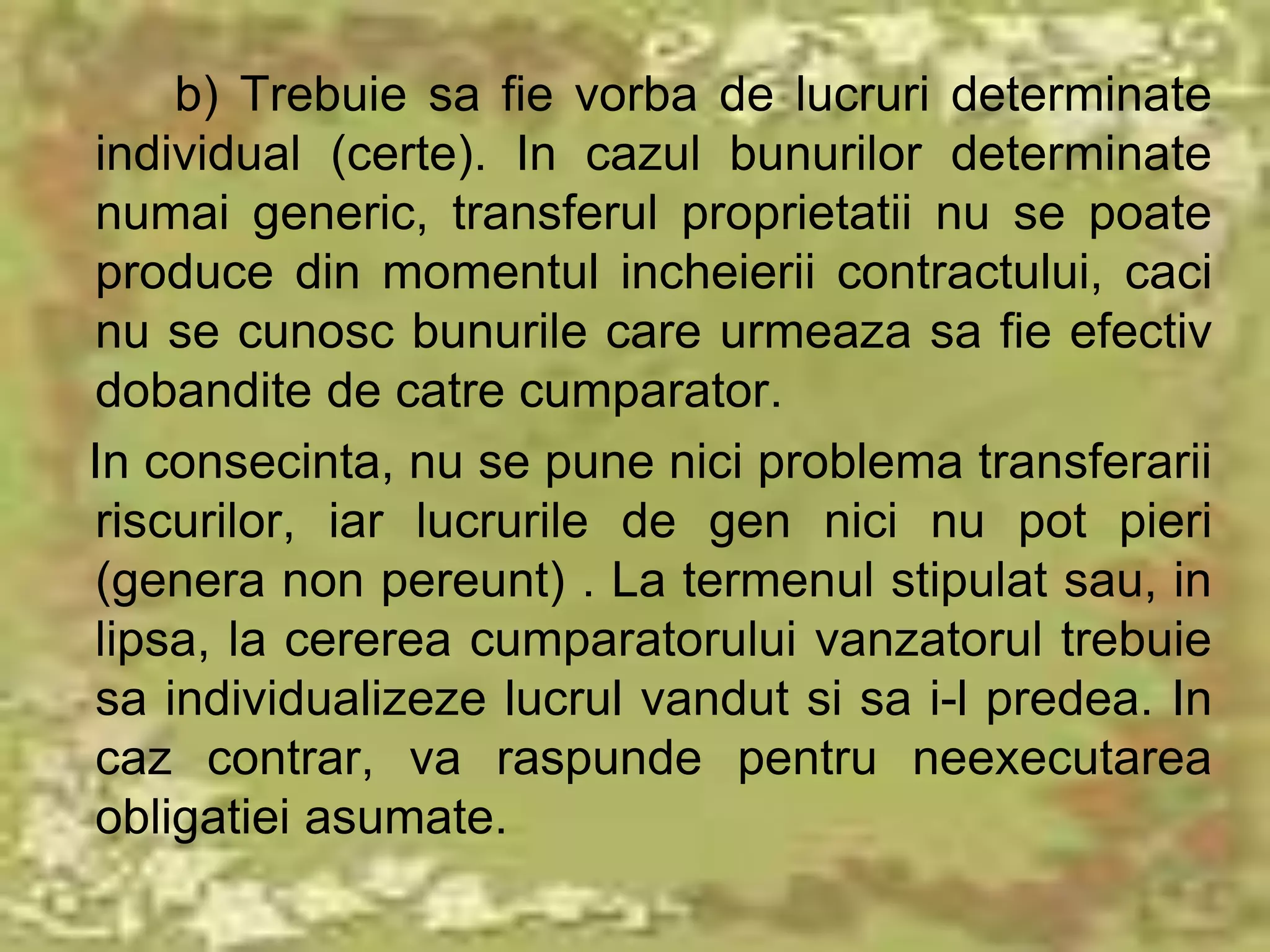 Contractul de vanzare-cumparare | PPT