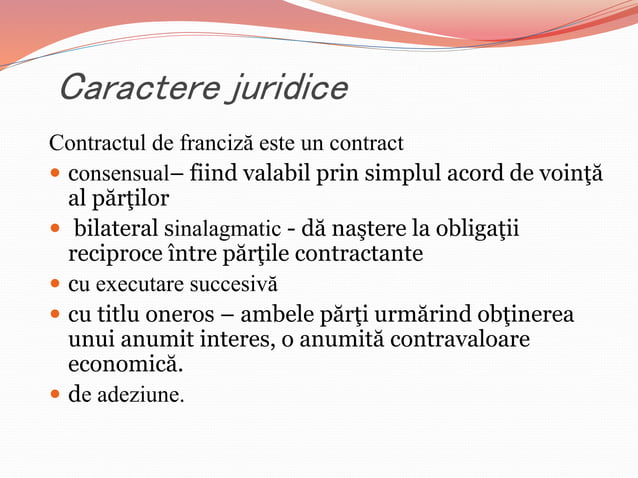 Contractul de franciza | PPT