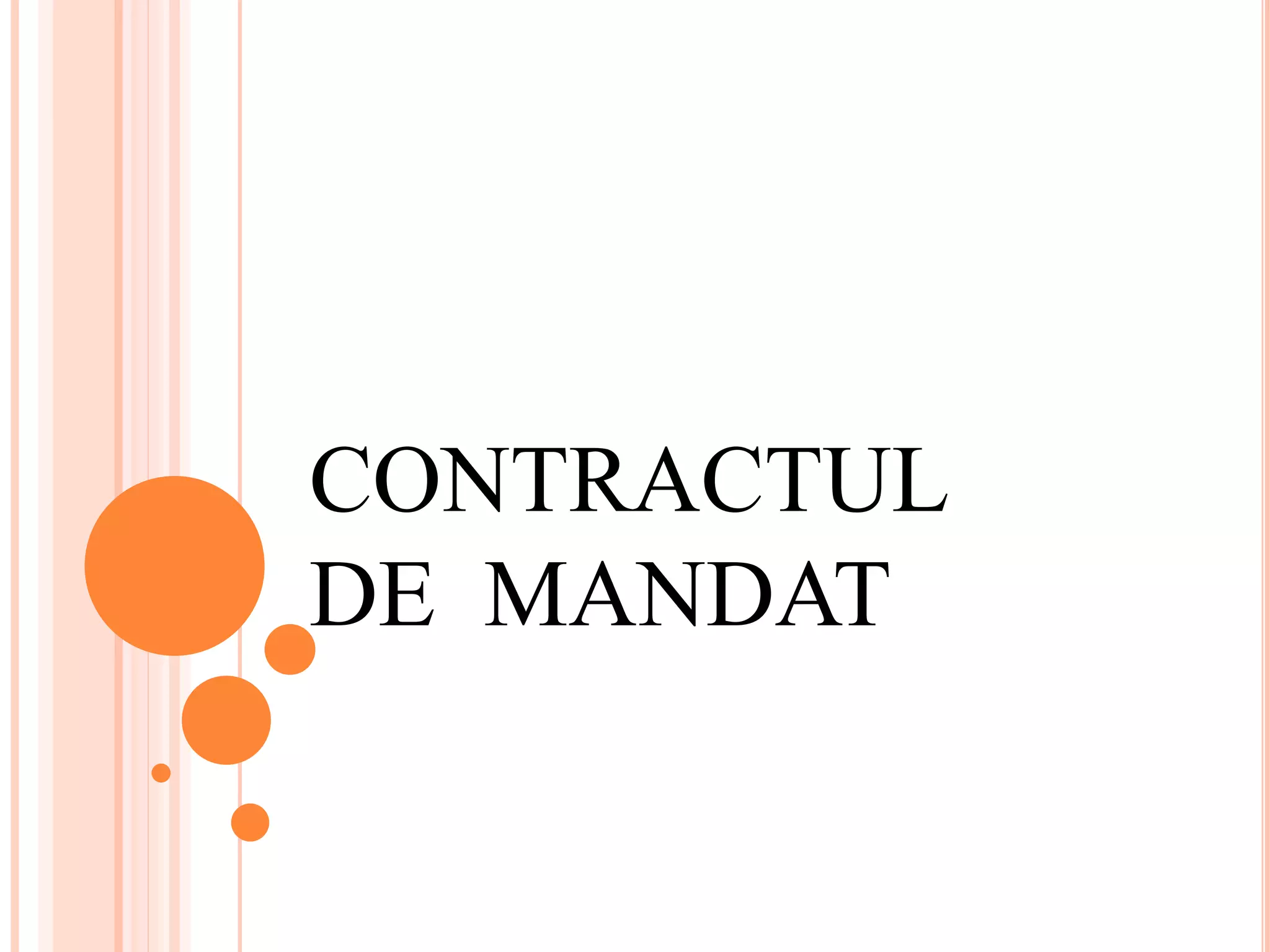 Contractul de mandat | PPT