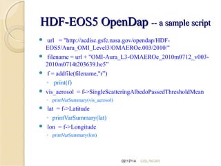 Visualizing and Analyzing HDF-EOS5 and HDF5 data with NCL | PPT