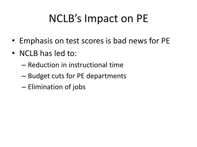 NCLB PE | PPTX