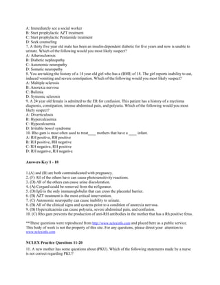 Nclex test review | PDF