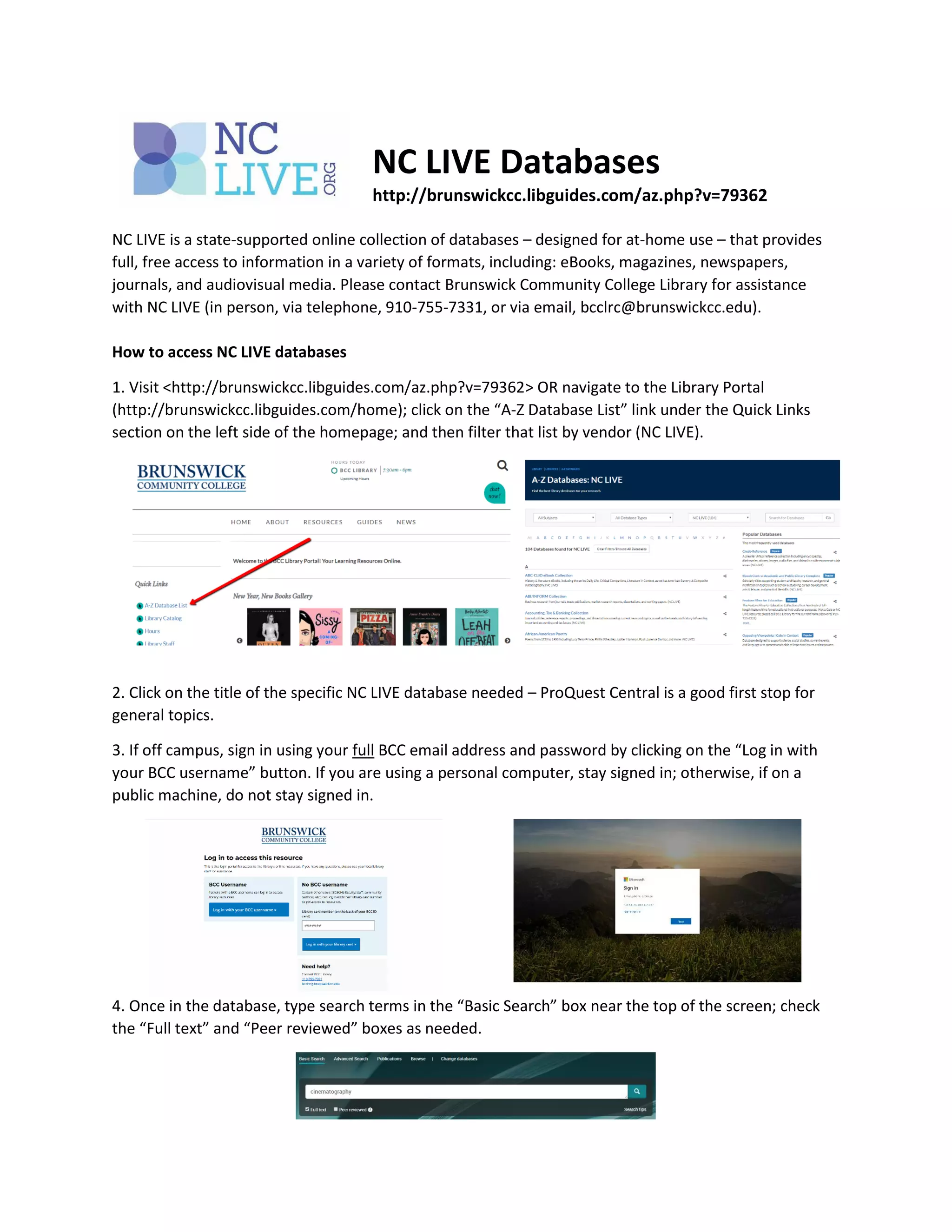 NC LIVE Handout | PDF | Free Download