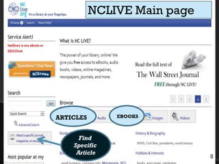 NCLIVE tips and tricks | PPT