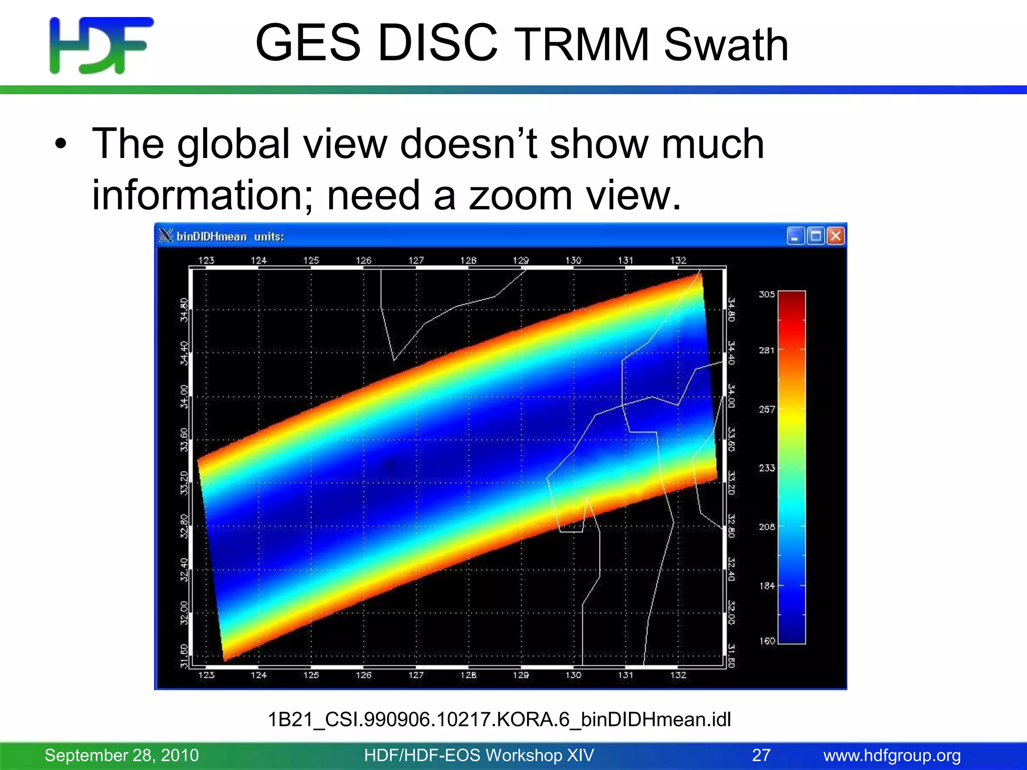 Usage Of Ncl Idl And Matlab To Access Nasa Hdf4hdf Eos2hdf Eos5 Data Ppt 2194