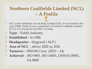 NCL Singrauli project | PPT