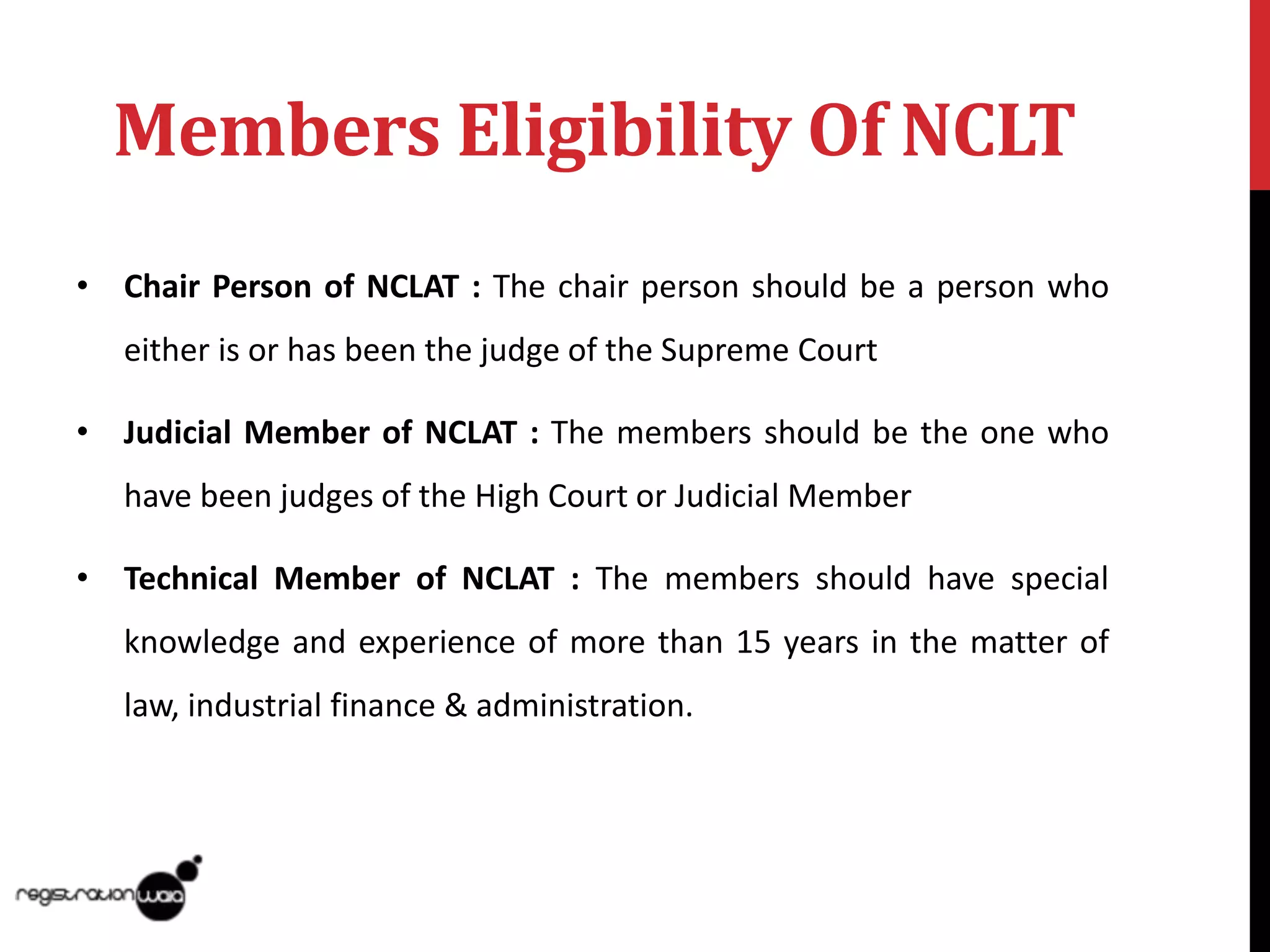 Difference between NCLT and NCLAT PPT | PPTX