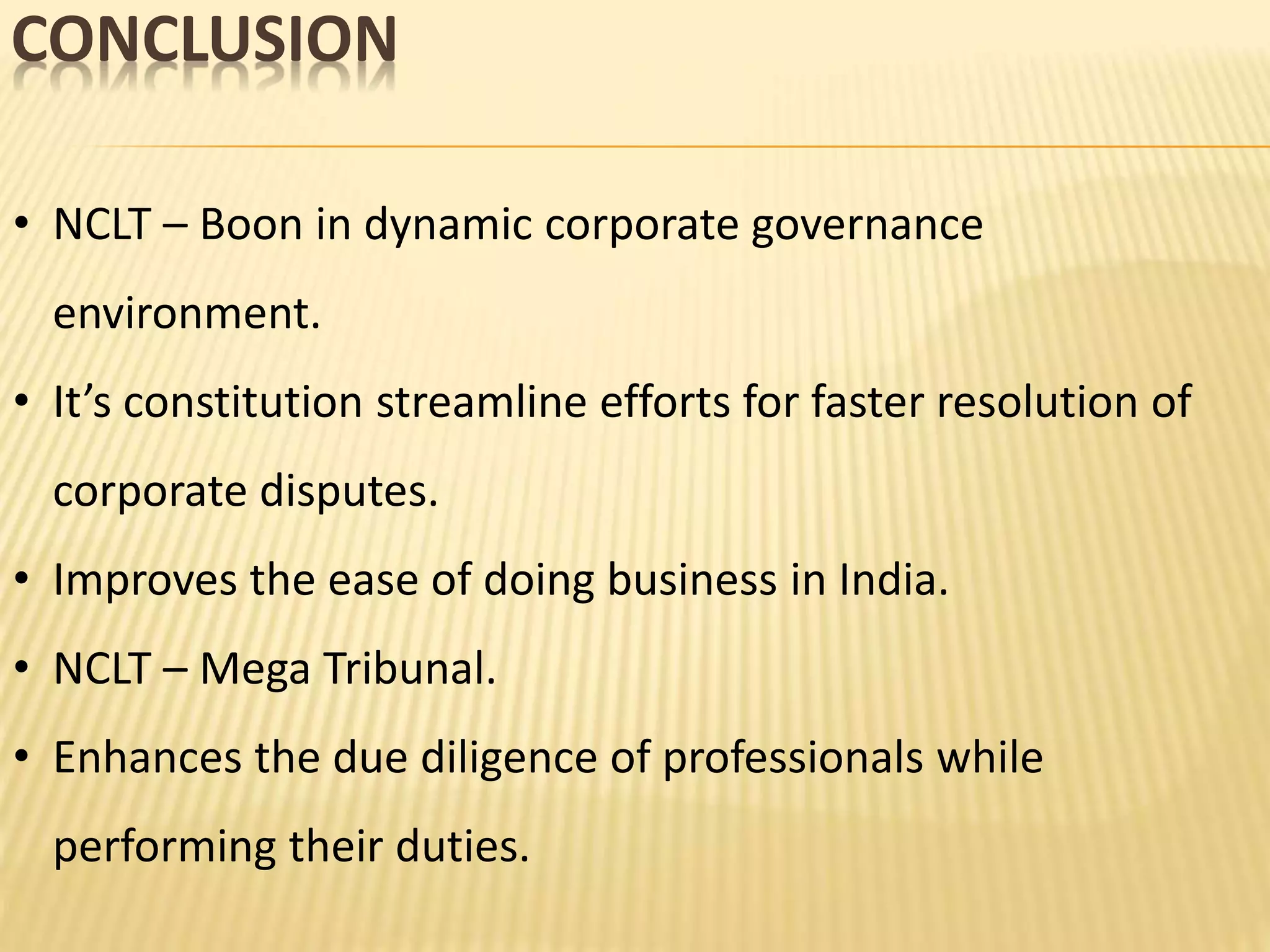 NCLT & NCLAT by CS Ankur sharma | PPTX