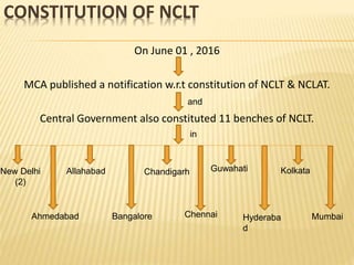 NCLT & NCLAT by CS Ankur sharma | PPTX