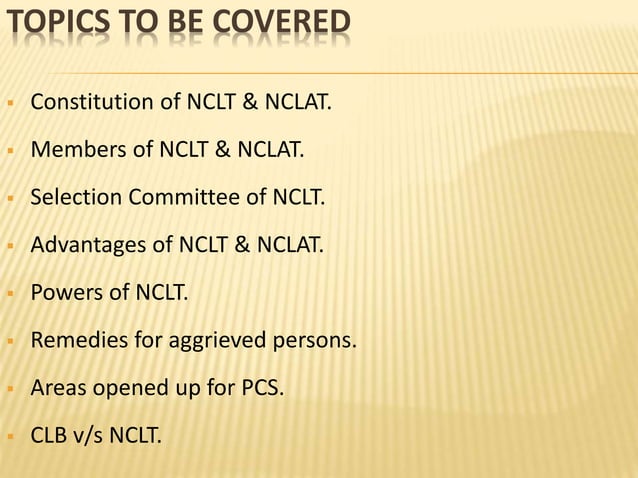 NCLT & NCLAT by CS Ankur sharma | PPT