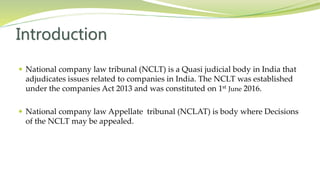 National Company law Tribunal by cs Ankur sharma | PPTX