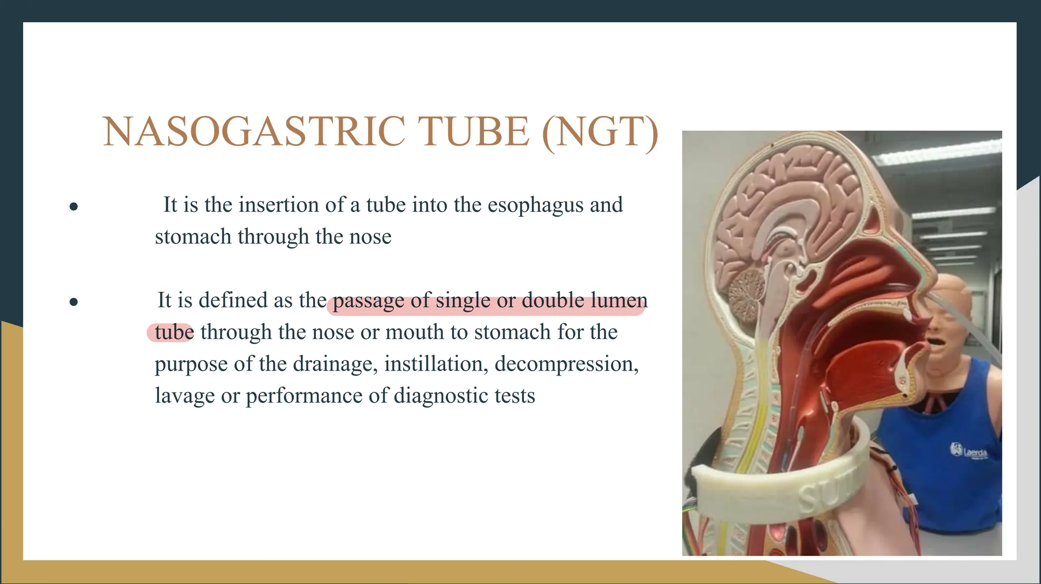 TOPICS TPN (Total Parenteral Nutrition)I Nasogastric Tube Insertion ...