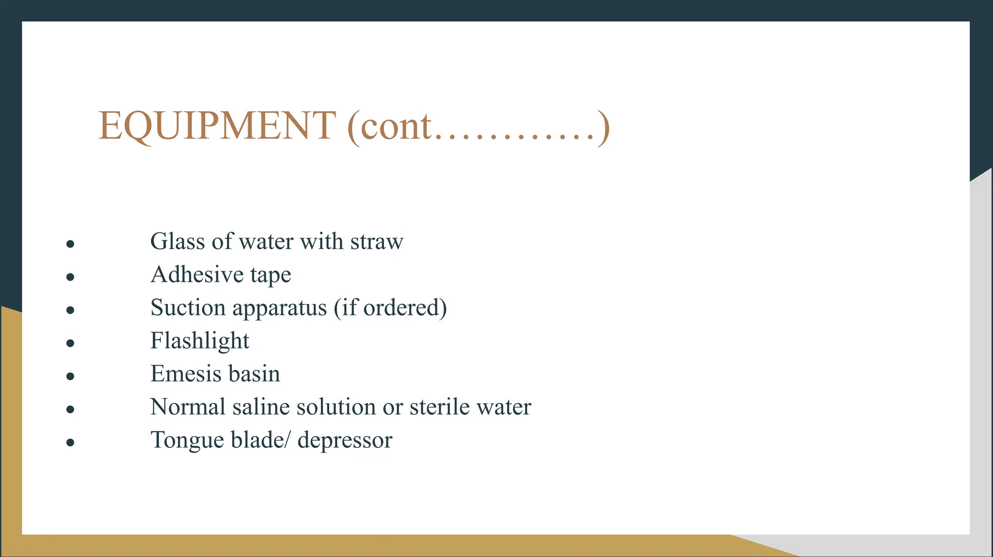 TOPICS TPN (Total Parenteral Nutrition)I Nasogastric Tube Insertion ...