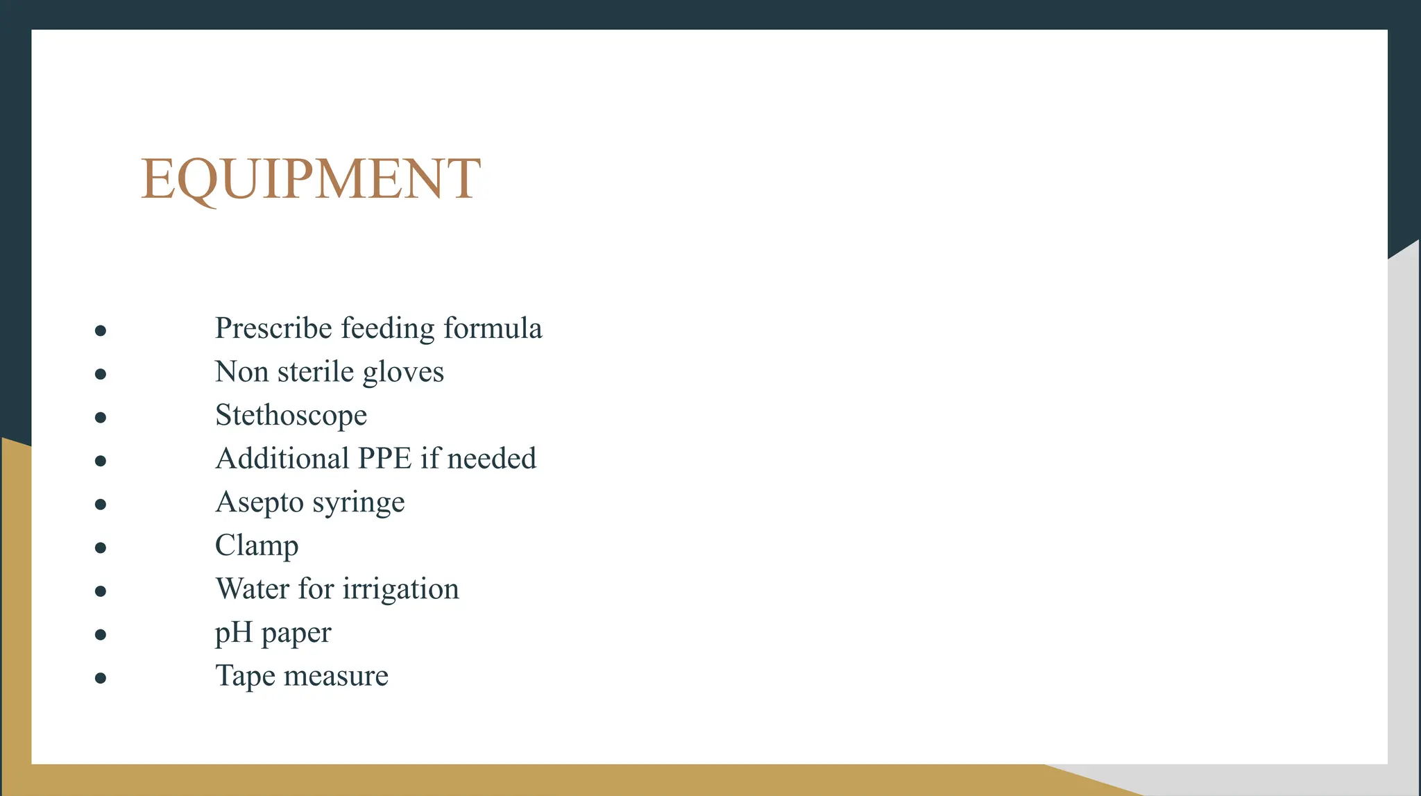 TOPICS TPN (Total Parenteral Nutrition)I Nasogastric Tube Insertion ...