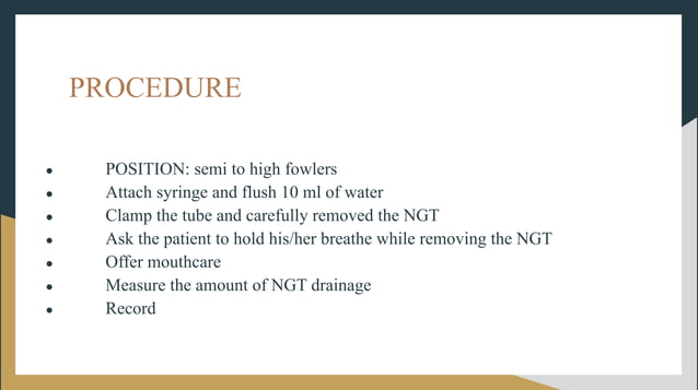 TOPICS TPN (Total Parenteral Nutrition)I Nasogastric Tube Insertion ...