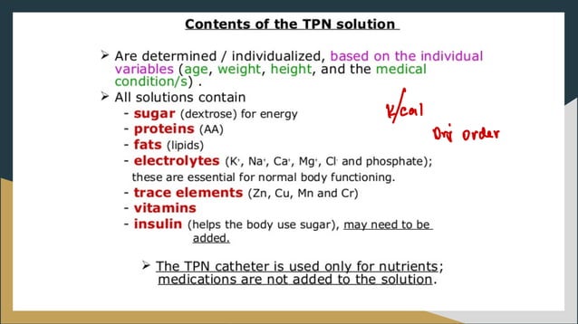 TOPICS TPN (Total Parenteral Nutrition)I Nasogastric Tube Insertion ...