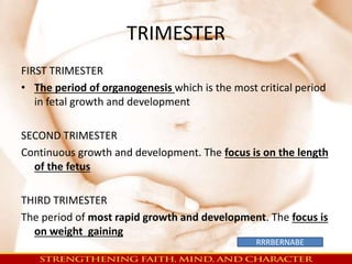 FETAL GROWTH AND DEVELOPMENT AND THE EFFECTS OF TERATOGENS | PPTX