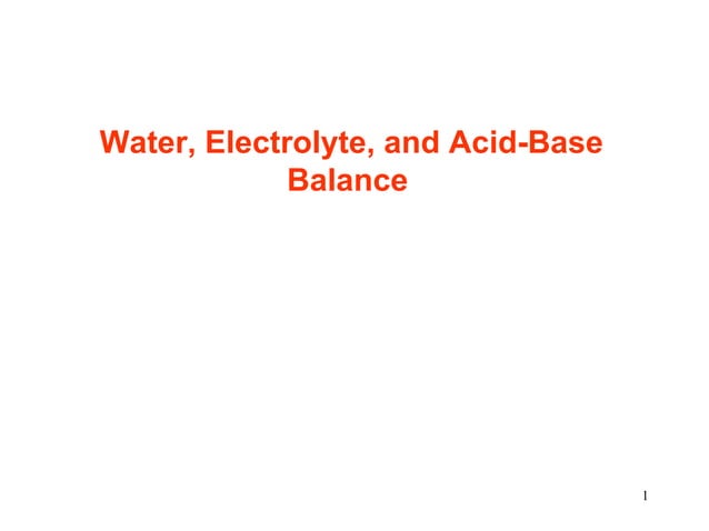 FLUIDS AND ELECTROLYTE IMBALANCE | PPT