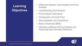 NCMA Blue Ridge Chapter - Cost and Price Analysis 24 January 2024.pptx