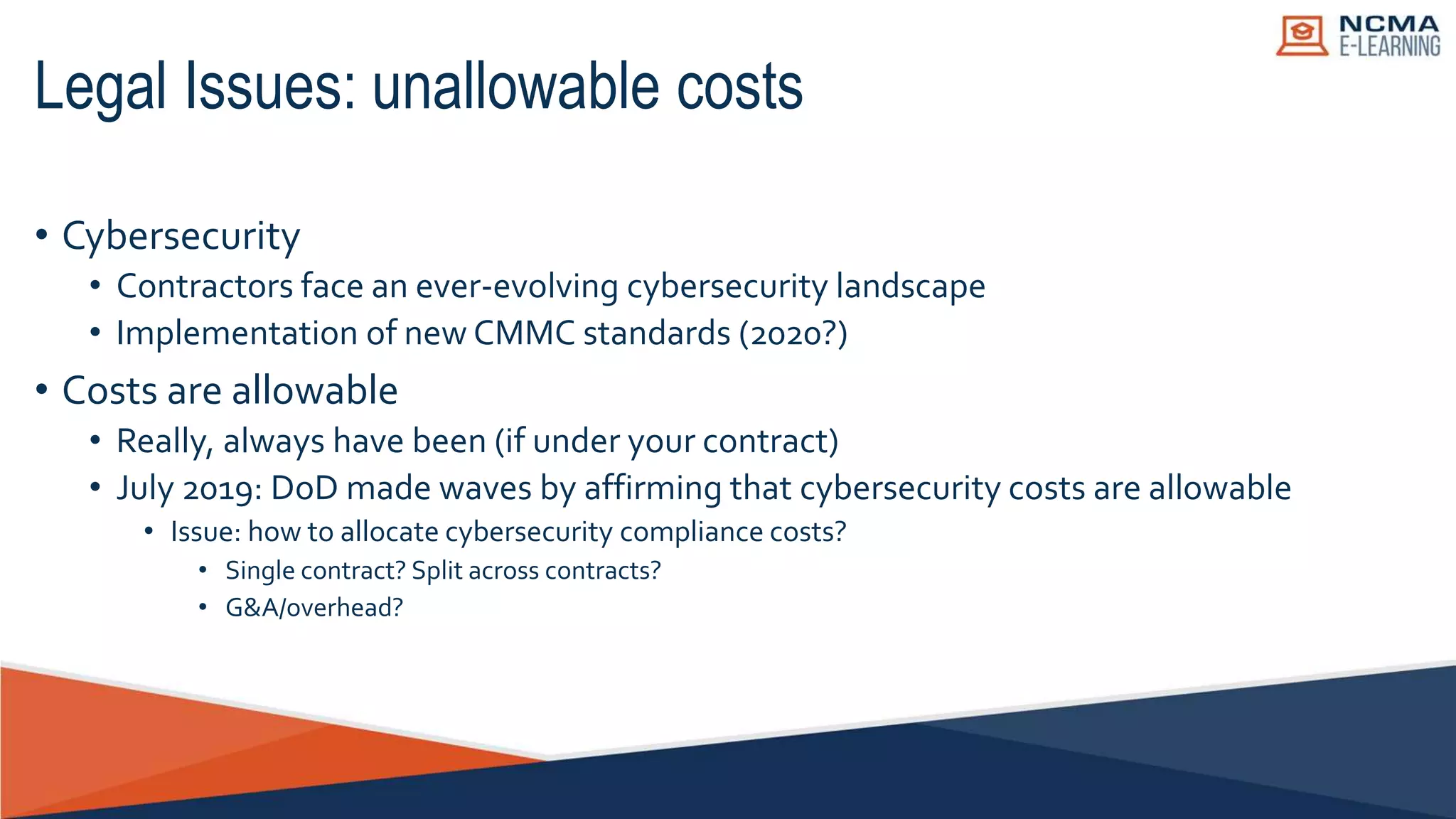 Understanding Unallowable Costs: The Accounting & Legal Perspectives | PPTX