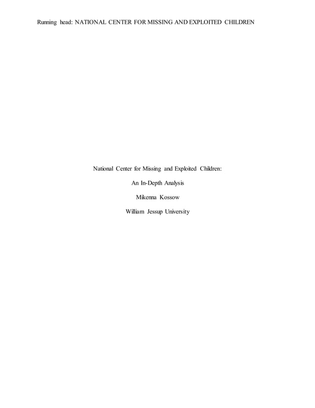 NCMEC Marketing Analysis | DOCX