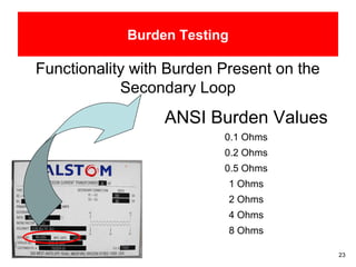 Current Transformers: Ratio & Burden Testing | PPT