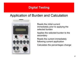 Current Transformers: Ratio & Burden Testing | PPT