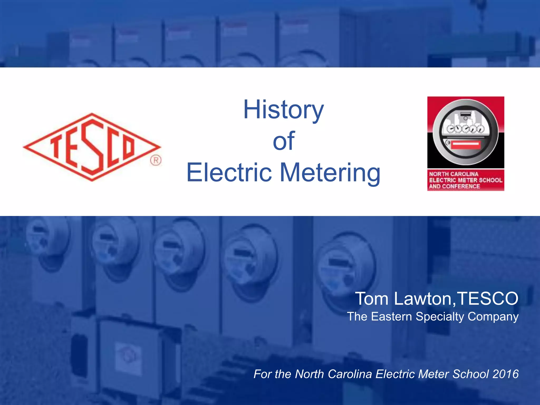History of Electric Metering | PPTX
