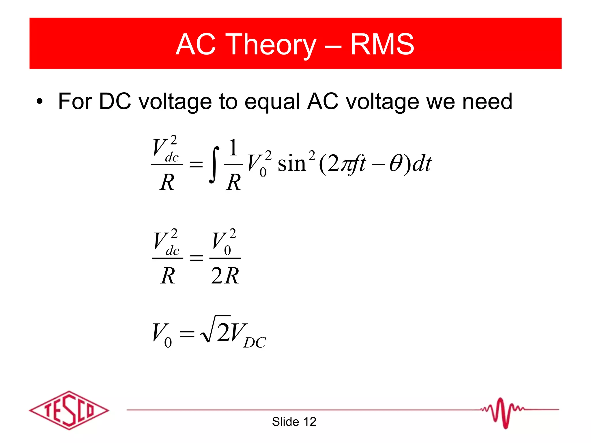 AC Circuit Theory | PPTX