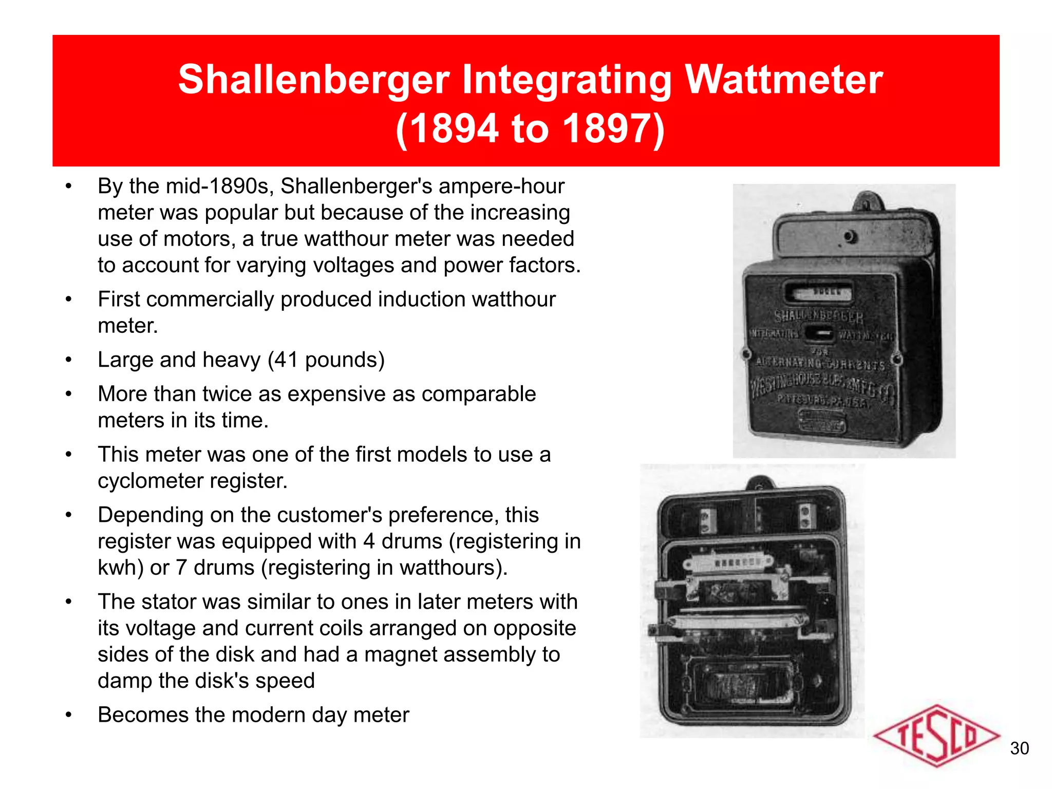 History of Electric Metering (6.27.17) | PPTX | Chemistry | Science