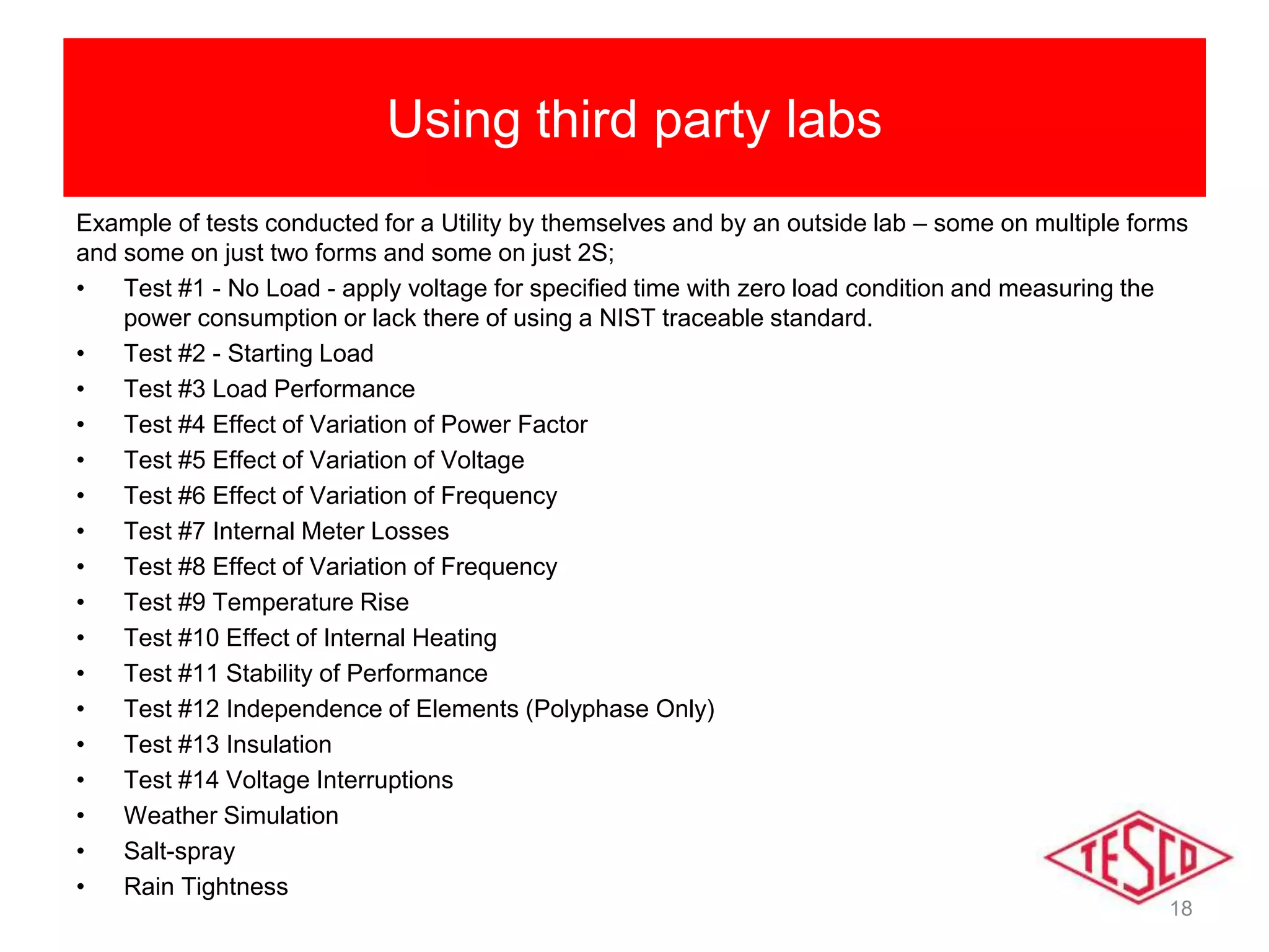 AMI Meter Certification Before, During and After Deployment | PPTX